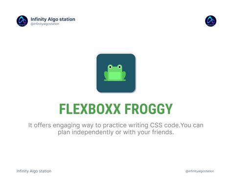 infinity algo station on linkedin flexboxfroggy cssflexbox