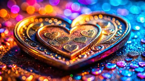 Unique Heartshaped Coin Perfect Stock Illustrations 1 Unique