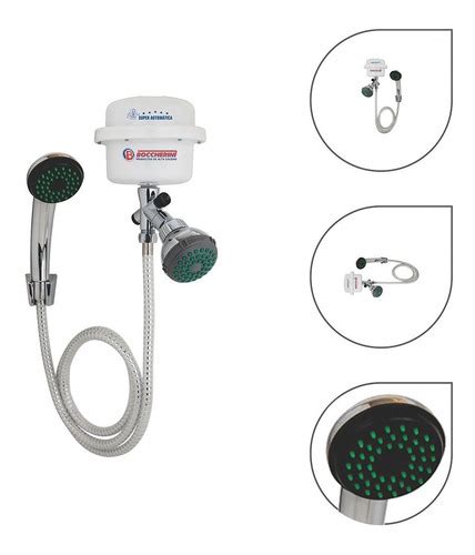 Ducha Electrica Boccherini Graduable Regadera 20 Cm 110 Voltios Luegopago