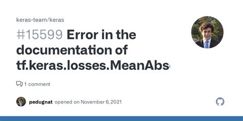 Error In The Documentation Of Tf Keras Losses Meanabsolutepercentageerror Issue Keras