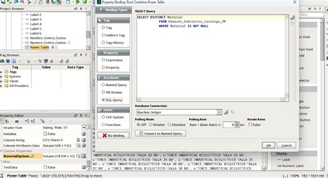 power table dropdown lists data from query not appearing ignition 7 9