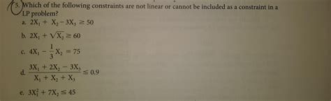 Which Constraints Are Not Linear Raskmath