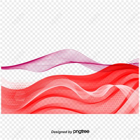 vector curve decoration pattern red curve wavy line decorative curves