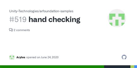 Hand Checking Issue Unity Technologies Arfoundation Samples GitHub