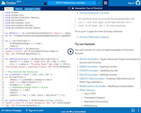 servicestack ormlite fast simple typed orm for