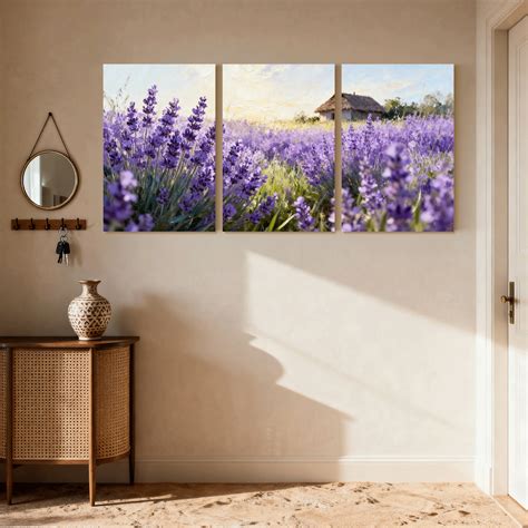 Ophelia And Co Assorted Bouquets Lavender Field With Cottage Sunset View