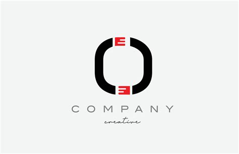 O Black And Red Alphabet Letter Logo Icon Design Creative Template Suitable For A Company Or