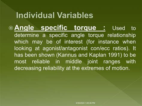 Isokinetic Techniques Type Of Exercise Pptx