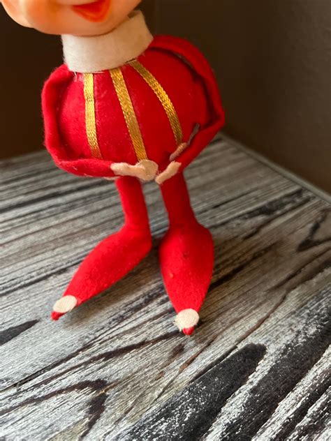 Vintage Christmas Rubber Face Pixie Elf Doll With Pointed Ears Made In Japan Etsy