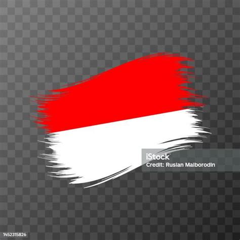 인도네시아 국기입니다 그런지 브러시 스트로크 투명 한 배경에 벡터 그림입니다 0명에 대한 스톡 벡터 아트 및 기타 이미지 0명 개념 거친 Istock