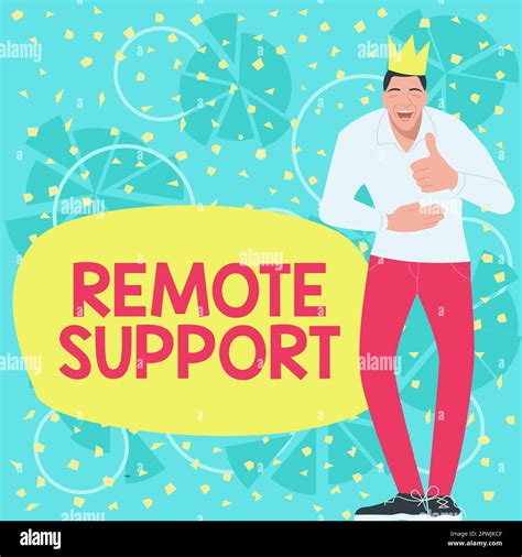 Conceptual Caption Remote Support Business Showcase Help End Users To