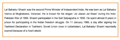 Writing A Bio Sketch Class 8 Cbse English Grammar