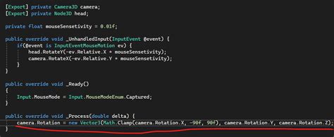 Godot C Node Rotation Clamping Help Godot Forum