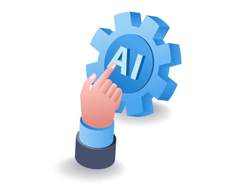 Transformation To Artificial Intelligence Flat Isometry 3d Illustration