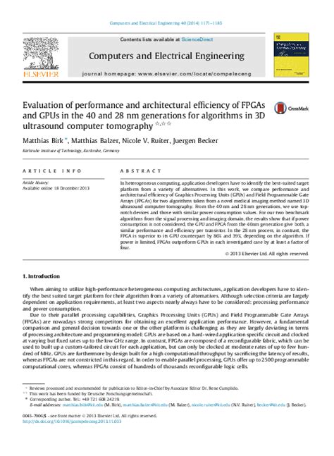 Pdf Evaluation Of Performance And Architectural Efficiency Of Fpgas