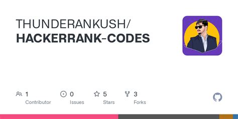 github thunderankush hackerrank codes