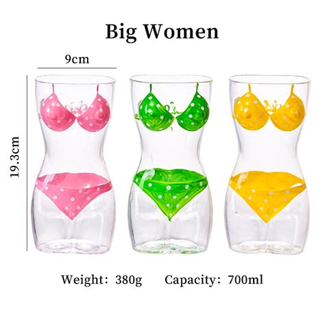 Body Shaped Shot Glasses Set Funny Bikini Shot Glasses 60ml Women Body