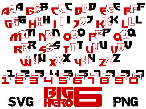 Big Hero 6 Font Alphabet Svg Png I Big Hero 6 Disneys Etsy