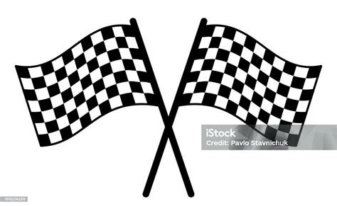 자동차 경주에 대 한 체크 무늬 깃발 두 개의 교차 스포츠 경주 깃발벡터 Championship에 대한 스톡 벡터 아트 및 기타 이미지 Championship 경쟁