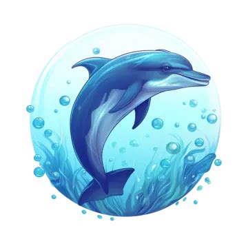 一隻漂亮的海豚插畫 世界海洋日 插圖 插畫PNG去背圖片素材免費下載免摳圖設計圖案下載 Pngtree