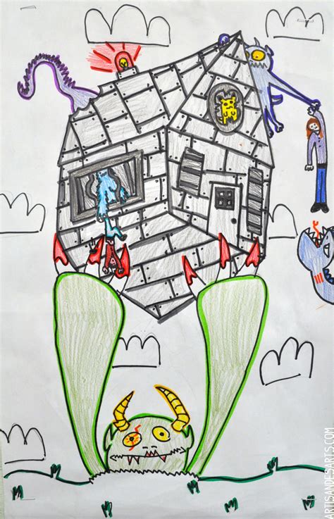 Artisan Des Arts 2 Point Perspective Fantasy Treehouses Grade 5 6