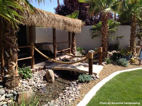 Tropical Hut Tropical Backyard Tiki Bars Backyard Backyard Patio