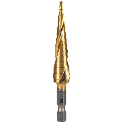 13 Step Drill Bit Double Fluted 18 Inch To 12 Inch 25964 Klein Tools