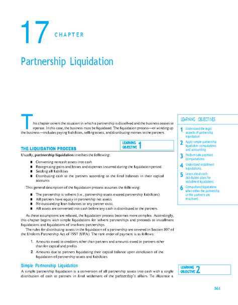 17 Chapter Lecture Notes 5 17 C H A P T E R Partnership Liquidation
