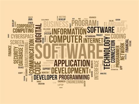 Premium Vector Word Cloud Background Concept For Software Computer