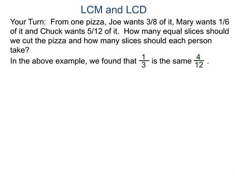 3 Lcm And Lcd Addition And Subtraction Of Fractions PPTX