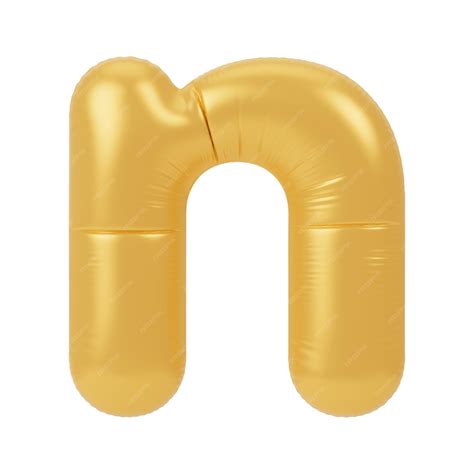 Premium Photo Golden Balloon Lowercase Alphabet 3d Icon Illustration Pack