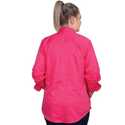 Buy Just Country Womens Jahna Work Shirt Hot Pinknavy Meadow Flowers