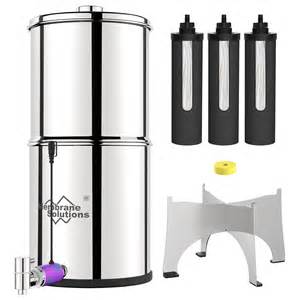 Stainless Steel Gravity Water Filter 2 Filter Stainless Steel Gravity