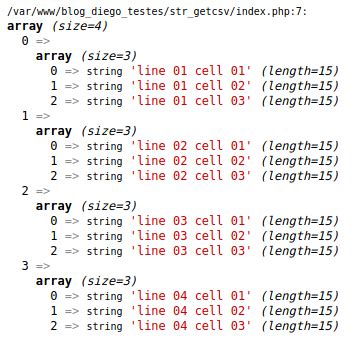 Funções nativas PHP str getcsv Diego Brocanelli