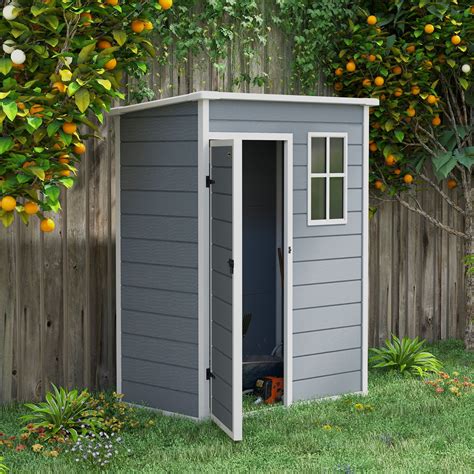Outsunny 5 X 3ft Small Garden Shed Storage Shed With Lockable Door