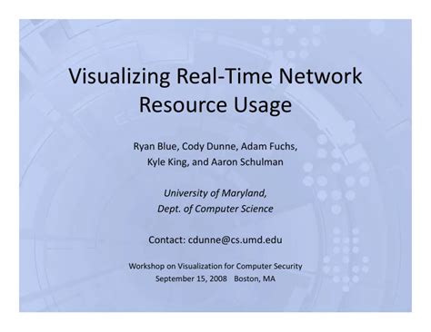 [ppt] visualizing real time network resource usage ryan blue cody dunne powerpoint