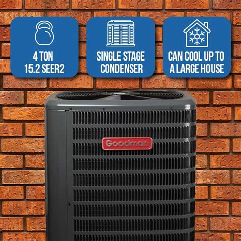 Goodman 4 Ton 152 Seer2 High Efficiency Central Air Conditioner