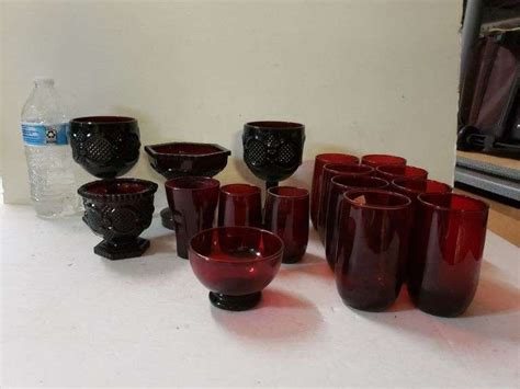 Avon Ruby Red Glassware Trice Auctions