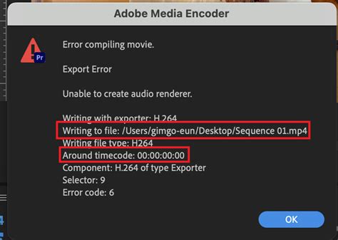 프리미어프로 Export 오류 Adobe Community 13227176