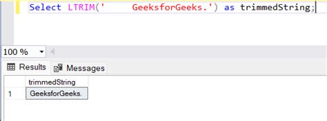 SQL LTRIM Function GeeksforGeeks
