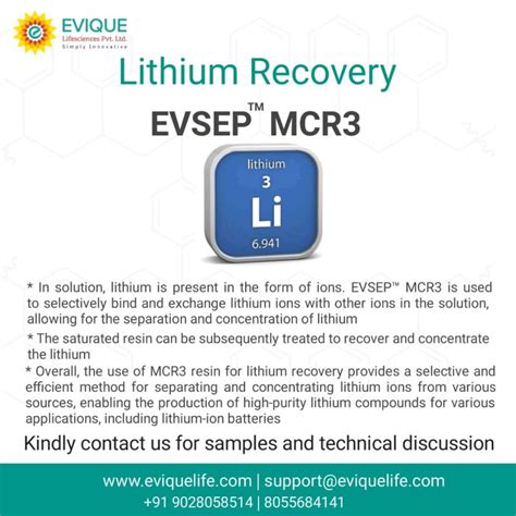 Lithiumrecovery Lithium Purification Extraction Chromatography Resin Flashchromatography