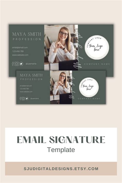 Editable Email Signature Block Template