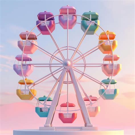 Premium Photo Ferris Wheel Emoji 3d Icon Create A Ferris Wheel Emoji