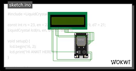 Liquid Crystal Display Wokwi Esp32 Stm32 Arduino Simulator