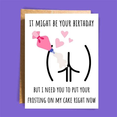 Sexual Birthday Card Etsy