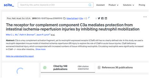 The Receptor For Complement Component C3a Mediates Protection From