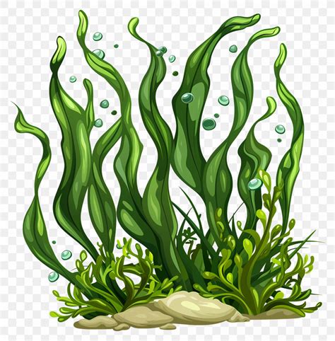 Underwater Seaweed Lush Animated Seaweed In Underwater Scene Png