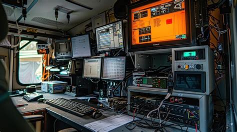 Mobile Command Center Set Up At Emergency Scene Premium Ai Generated