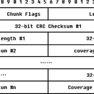 Checksum Chunk For The Partial CRC Checksum Download Scientific Diagram