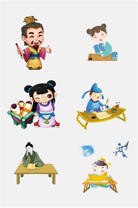 古代小朋友读书 古代小朋友 古代小朋友简笔画 第11页 大山谷图库